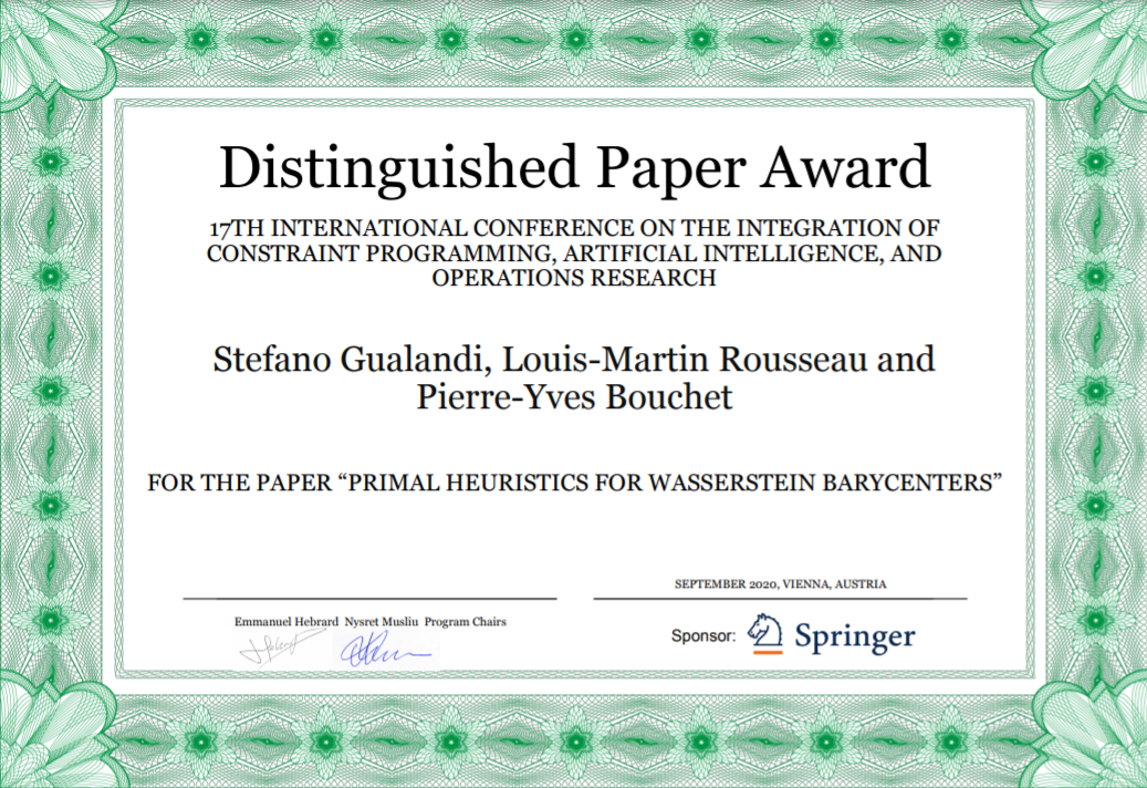 hanalog CPAIOR 2020 - Distinguished Paper Award - hanalog
